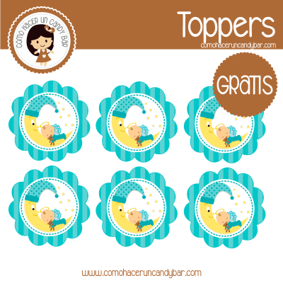 Blog de imprimibles gratis para tu fiesta - Toppers Baby Shower